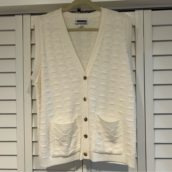 carly blake | Jackets & Coats | Xl Vintage Carly Blake White Sweater ...